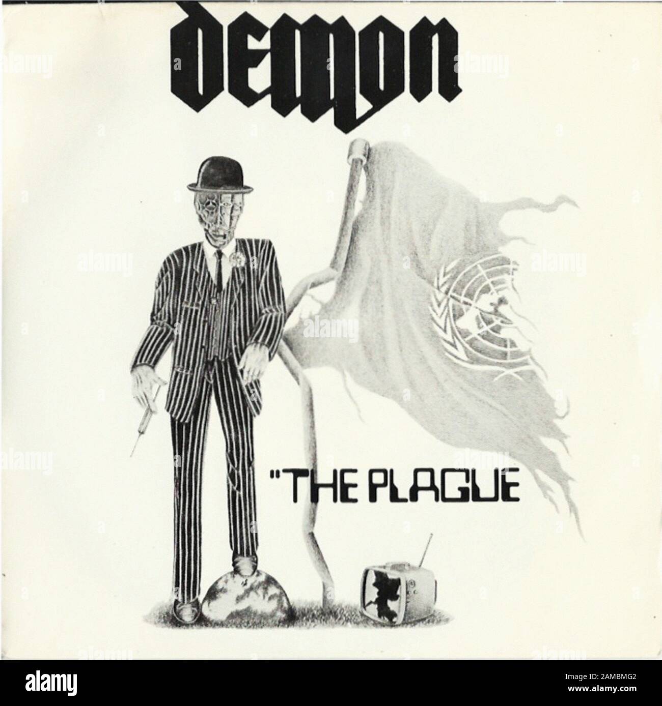 Demon - The Plague - Classic vintage rock 7'' vinyl album Stock Photo ...