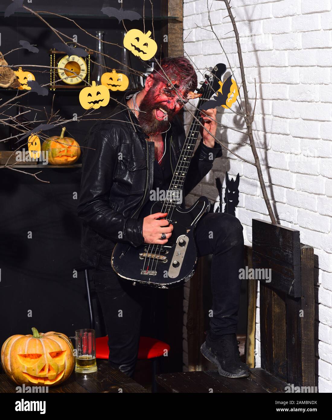 Monster Playing Electric Guitar High Resolution Stock Photography and ...