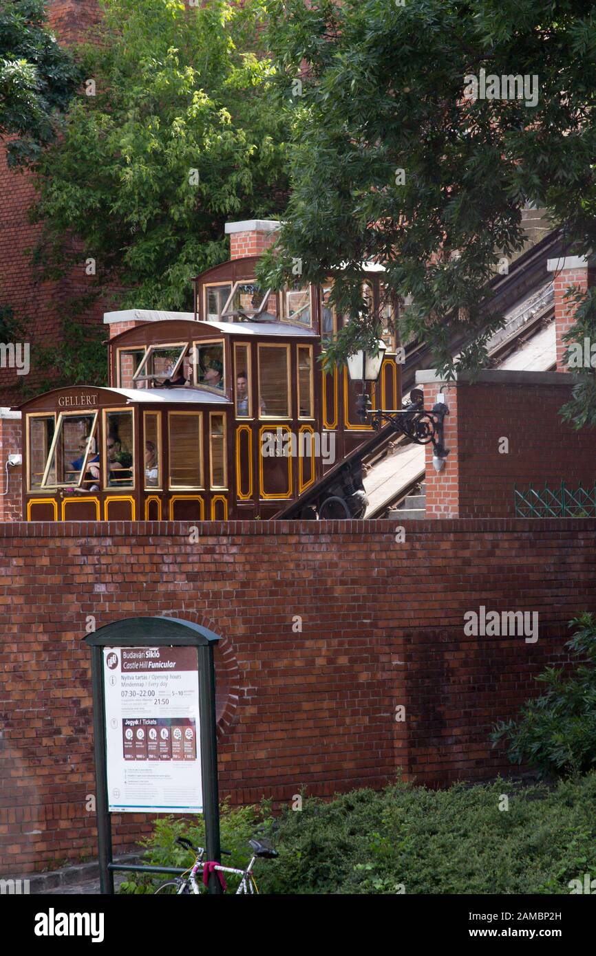 Budapest Funicular Buda Castle Stock Photo - Alamy