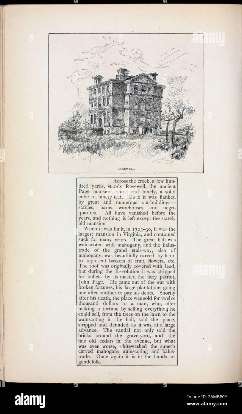 Rosewell (Page mansion) EM14876; Rosewell [Page mansion] Stock Photo ...