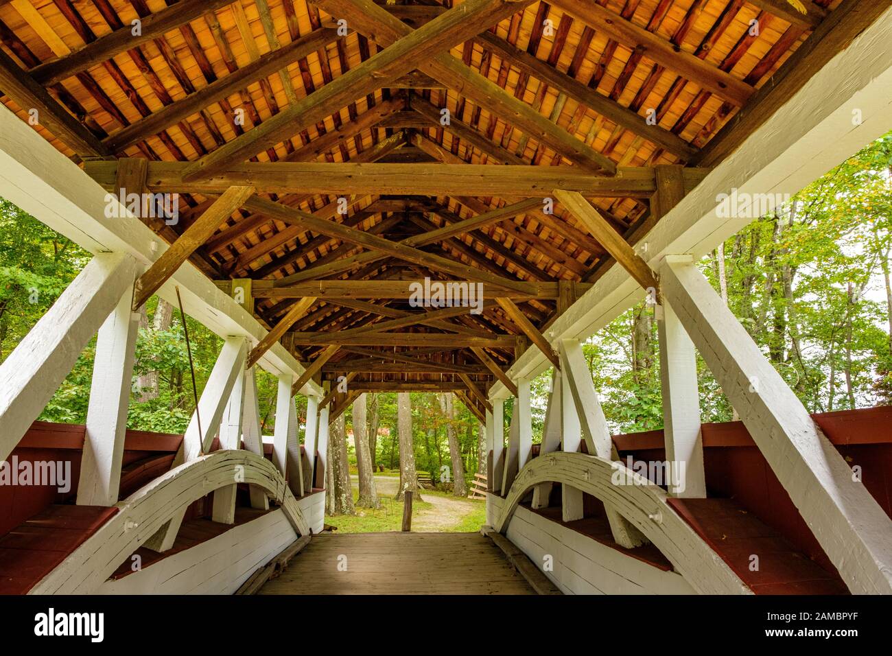 Wooden covered bridge timber arch hi-res stock photography and images ...