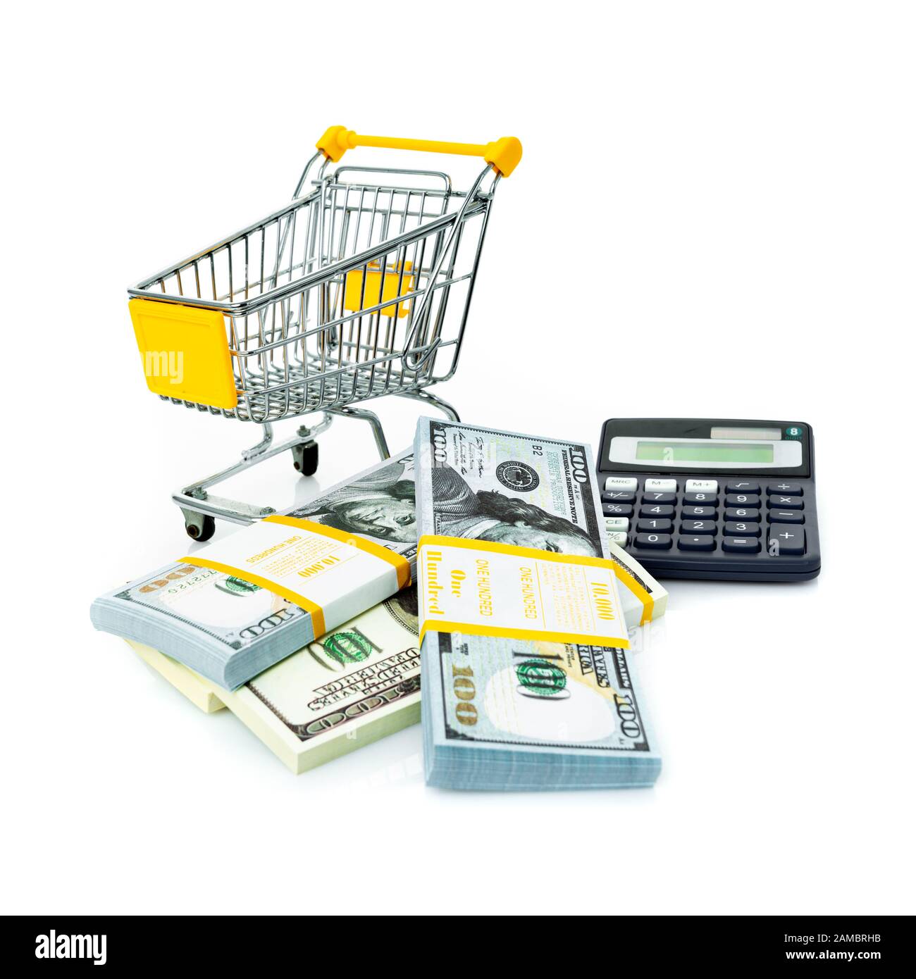 calculator and money. Cash and calculator. Purchase Cost Calculation ...