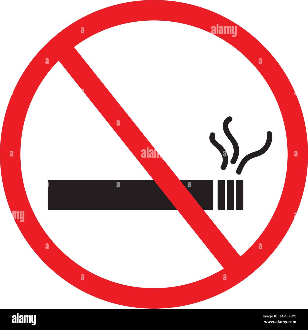 Crossed out cigarette Stock Vector Images - Alamy