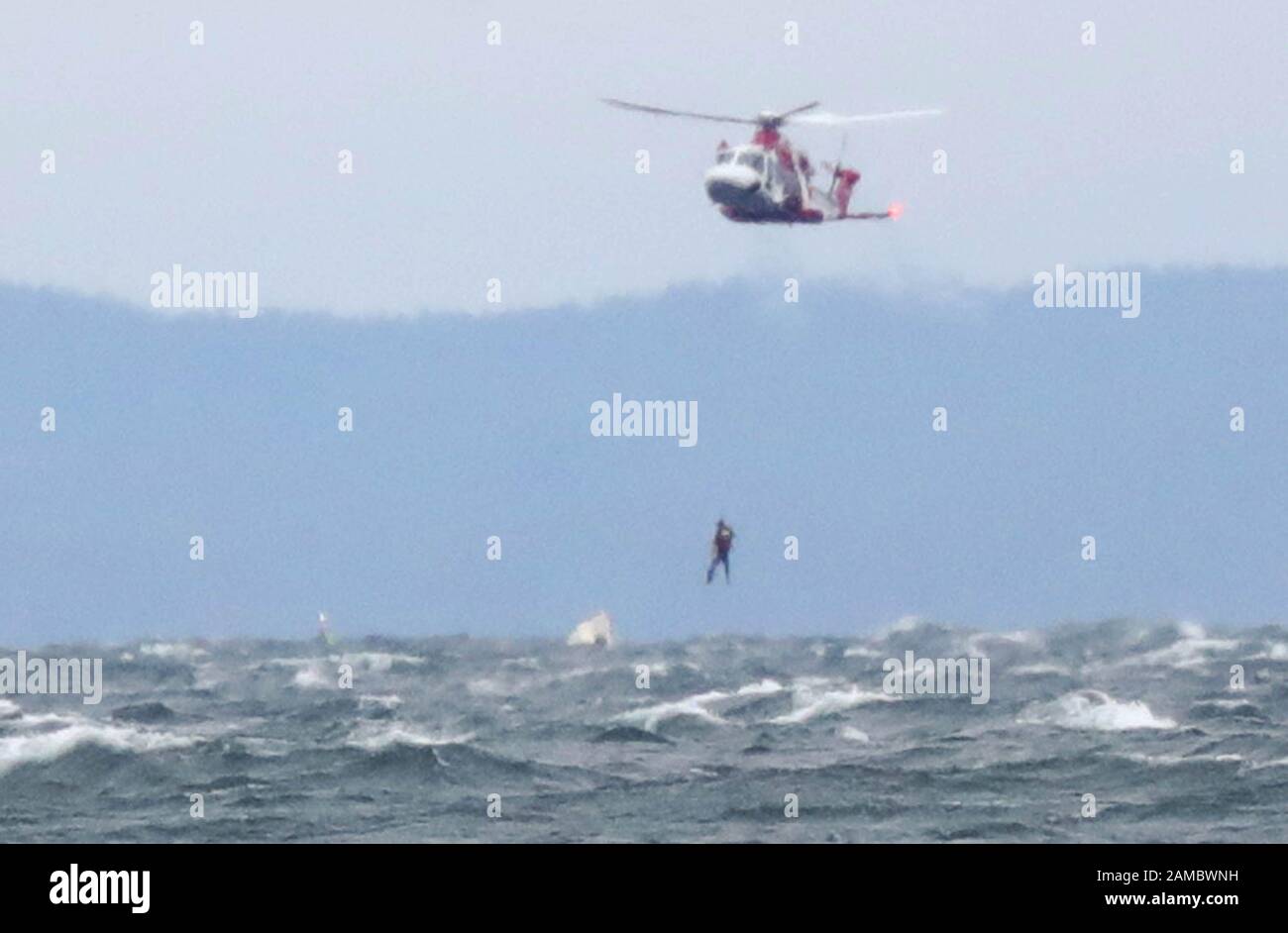 Helicopter sea rescue sink boat hi-res stock photography and images - Alamy