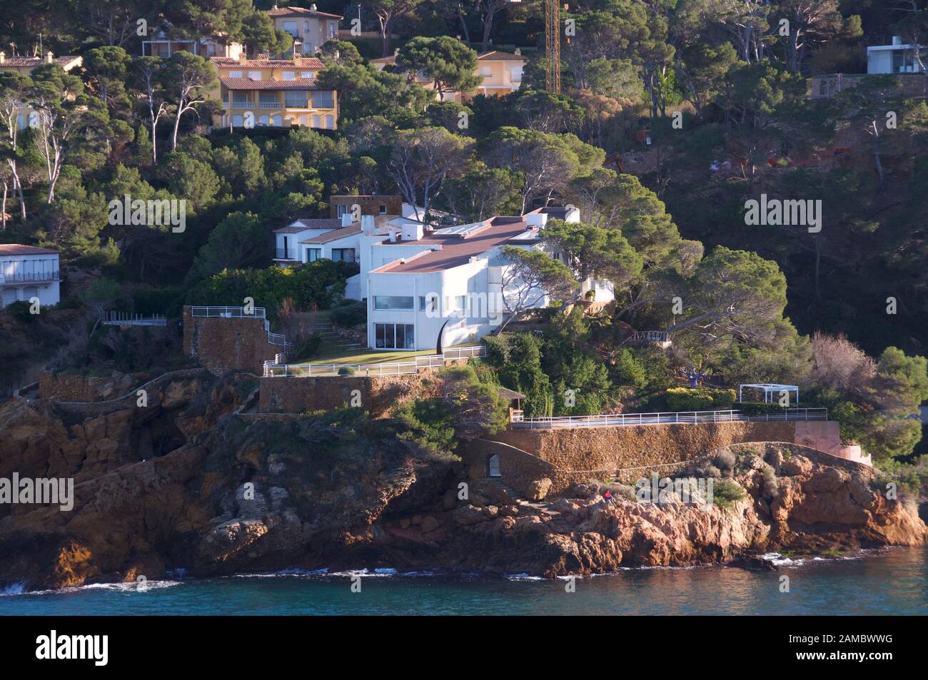 Building development at Sa Riera, Costa Brava, Catalunya, Spain Stock ...