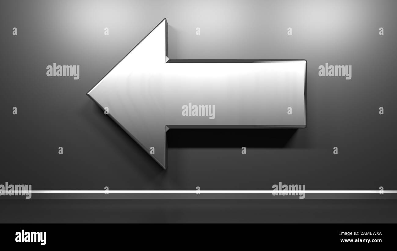 3d rendering metal arrow Black and White Stock Photos & Images - Alamy