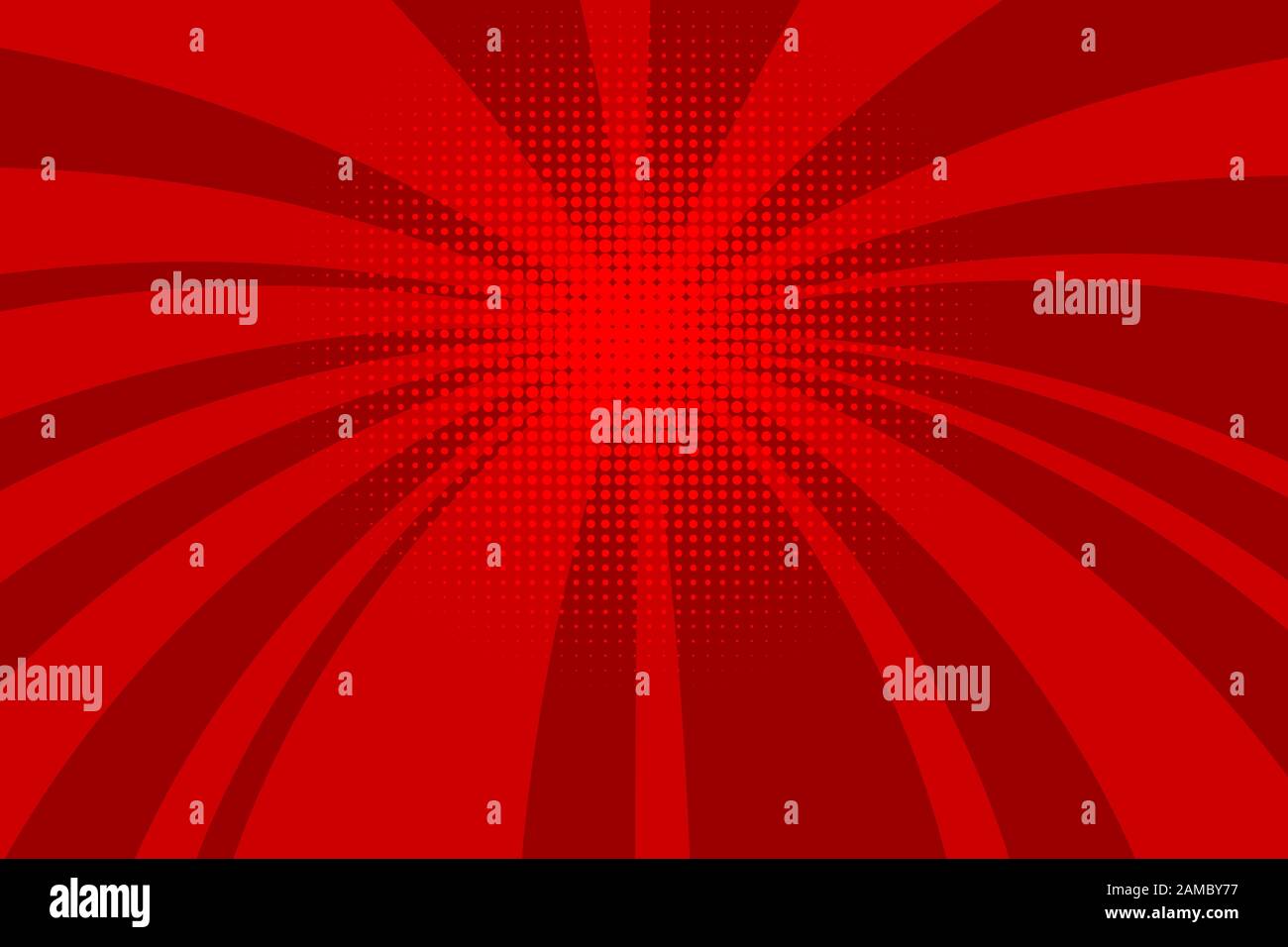 Comic red sunbeam background Retro pop art style cartoon Stock Vector ...