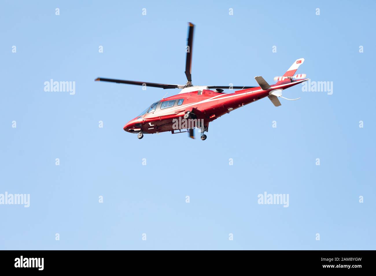Aircraft small red helicopter hi-res stock photography and images - Alamy
