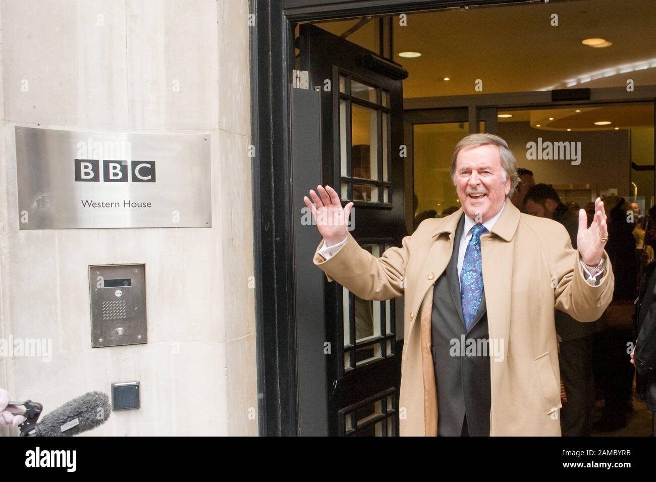 Top radio presenter Sir Terry Wogan departs broadcasting house in ...
