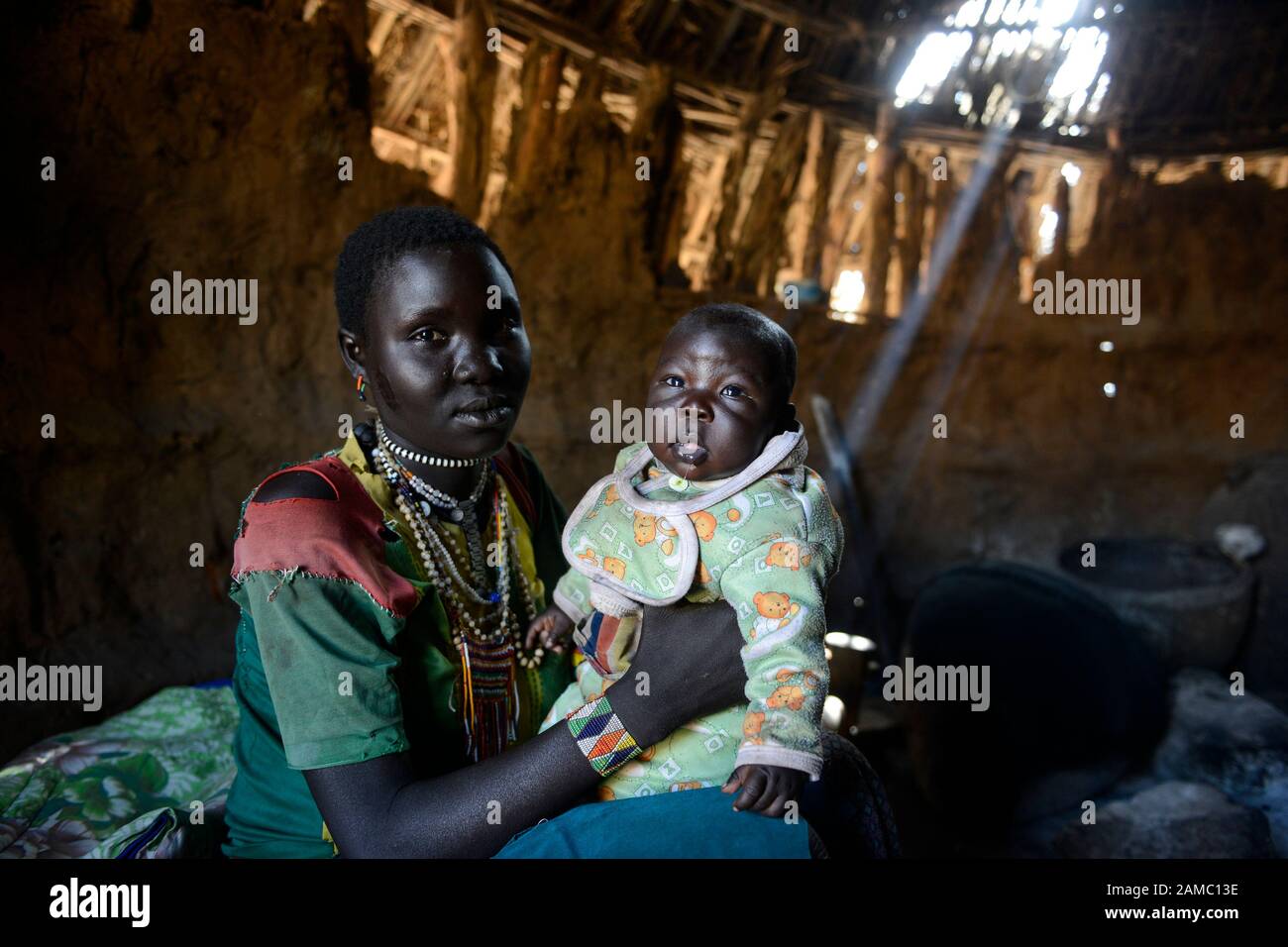 ETHIOPIA Province Benishangul-Gumuz, town Debate, Gumuz village Banush ...