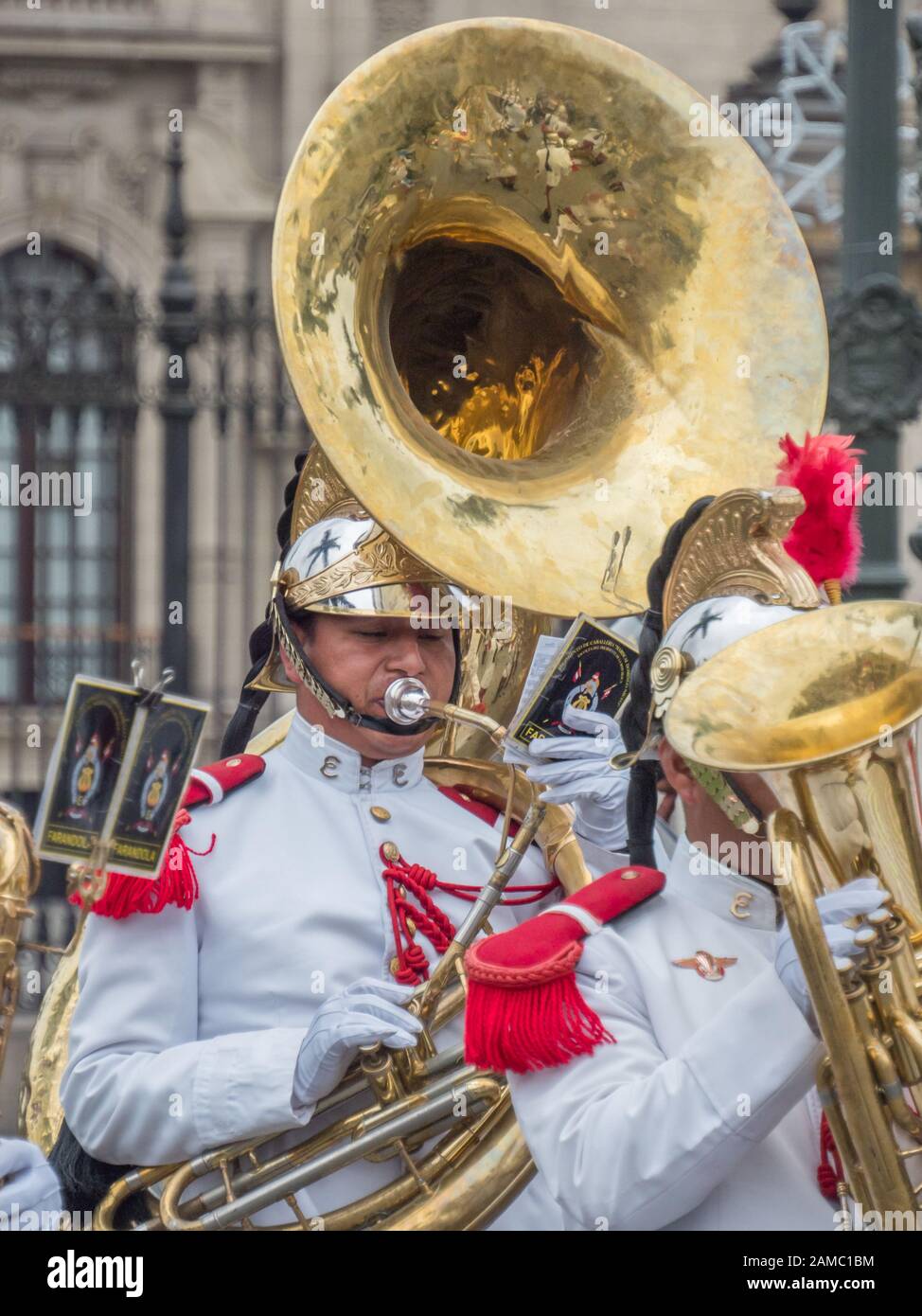 Lima, Peru - December 12, 2019: Guard of the Presidential Palace are ...