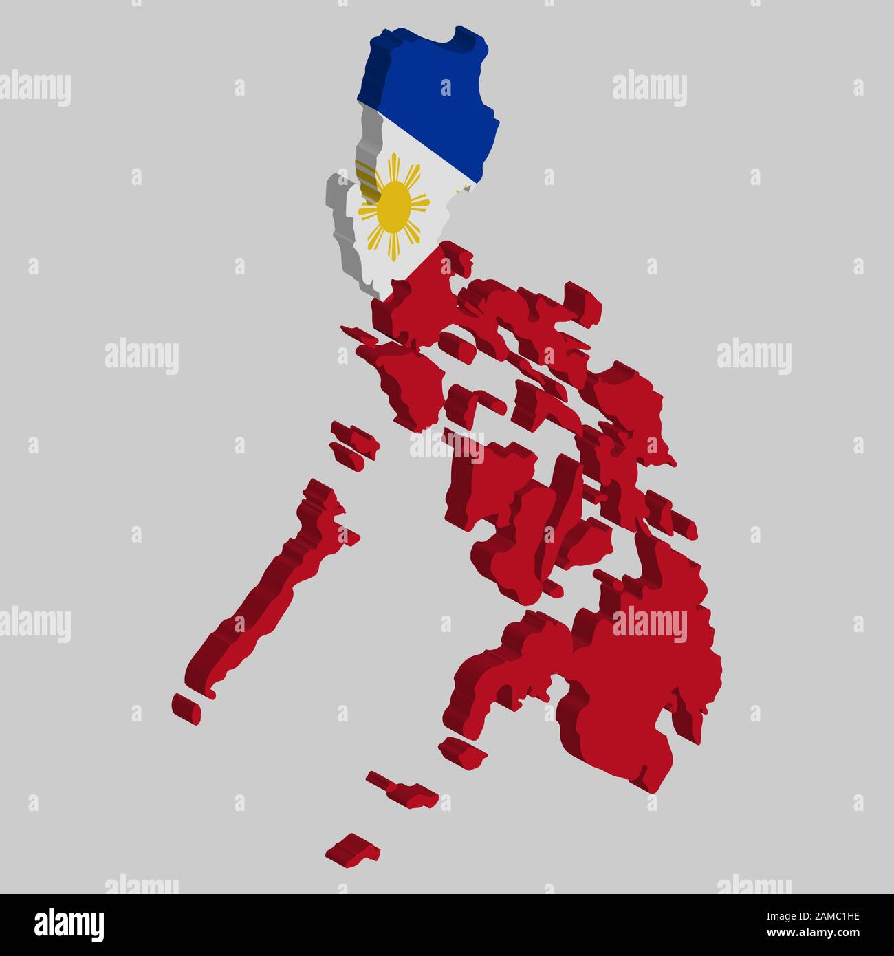 Philippines Map flag Vector 3D illustration eps 10 Stock Vector Image ...