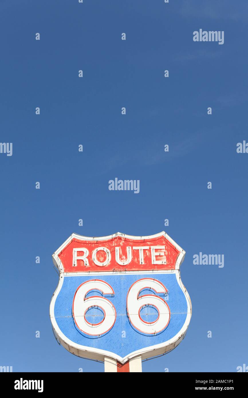 Route 66, Sign, Santa Fe County, New Mexico, USA Stock Photo - Alamy