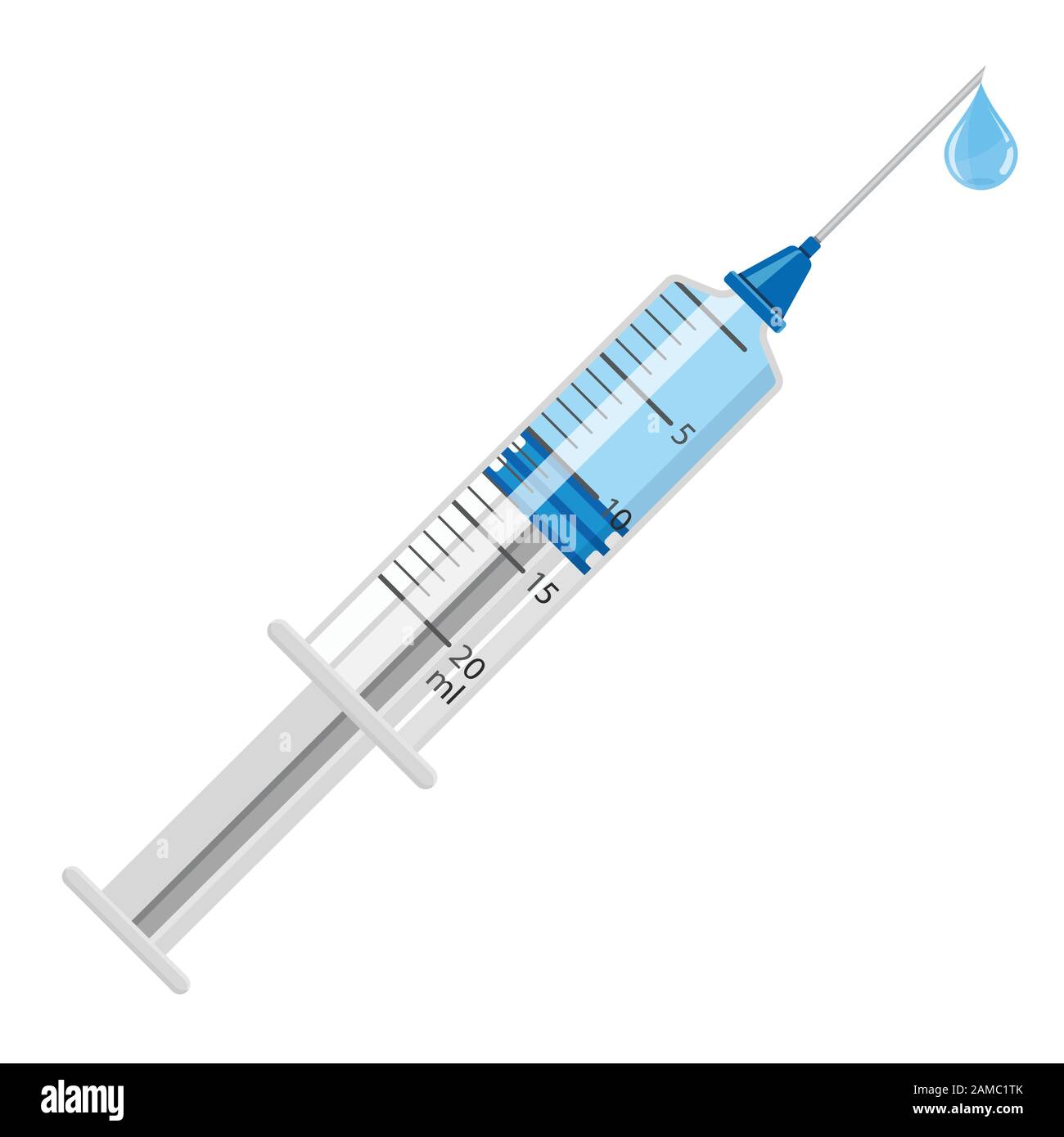 Plastic Medical Syringe with Medicine and Drop Stock Vector Image & Art ...