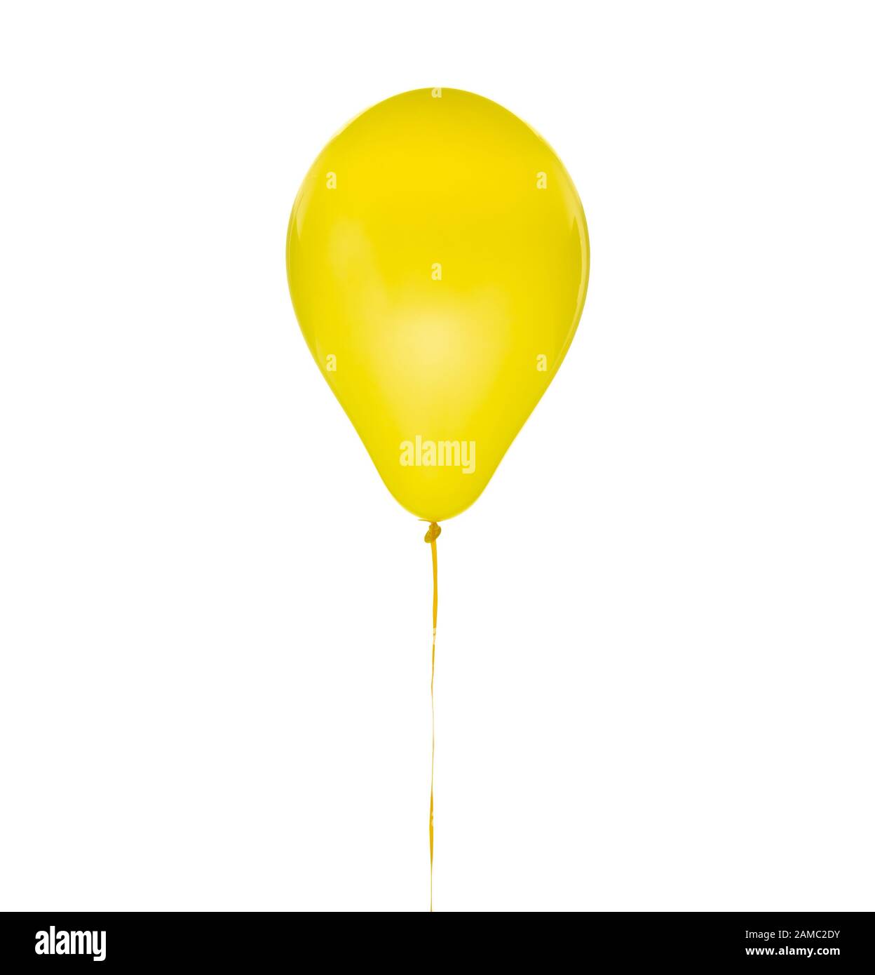 Yellow balloon for birthday and celebrations isolated on white ...
