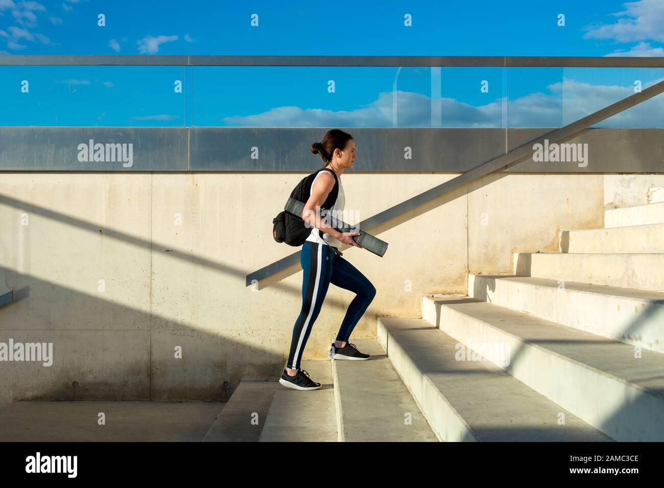 Walking up stairs exercise hi-res stock photography and images - Alamy