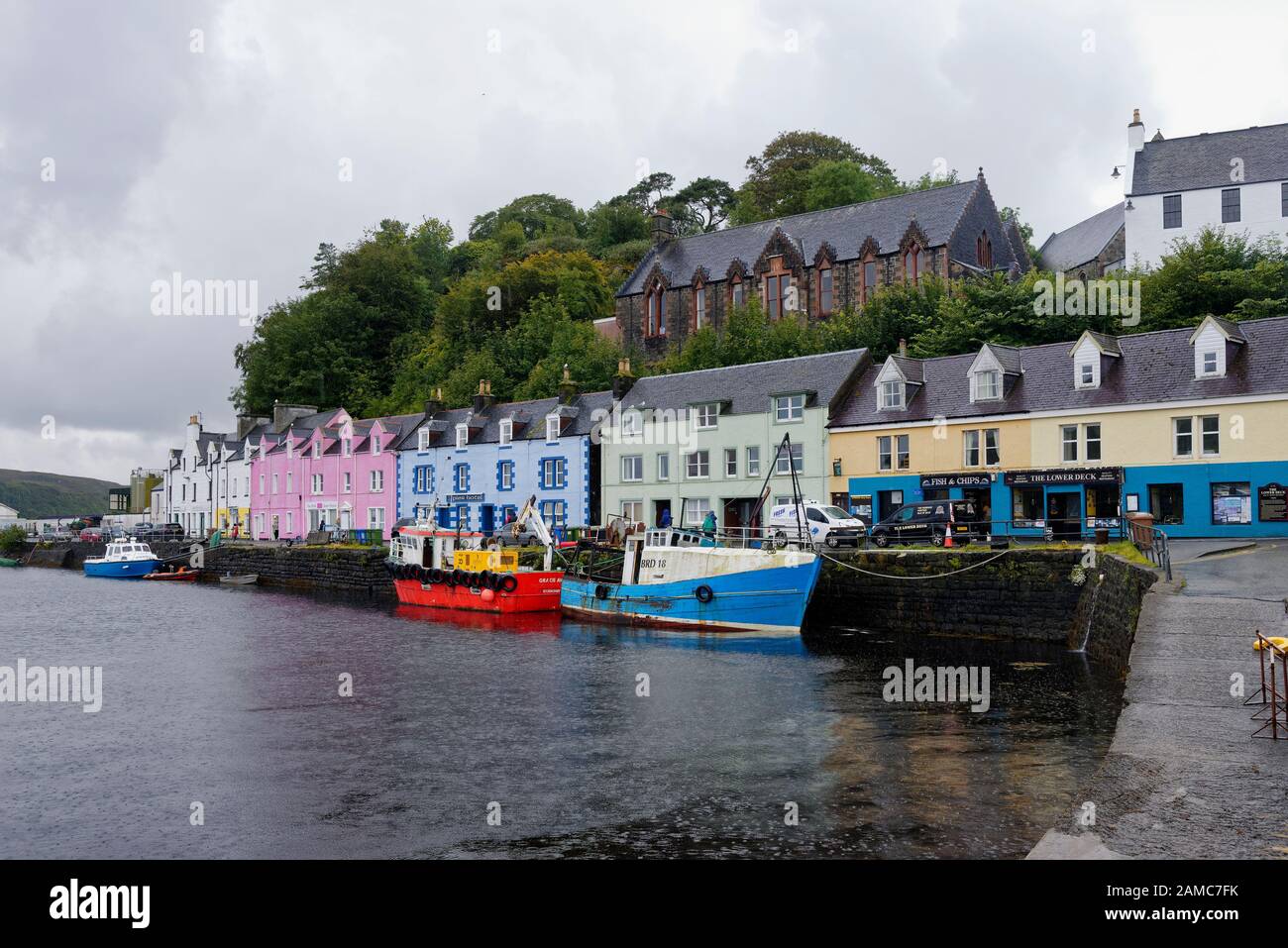 Portree Harbour, Portree Quay, Isle of Skye Skye Gathering Hall above ... Portree Harbour, Portree Quay, Isle of Skye Skye Gathering Hall above ...
