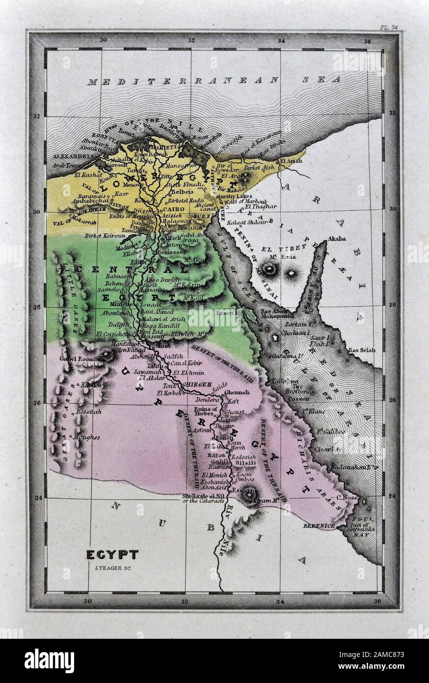 Map of egypt pyramids hi-res stock photography and images - Alamy