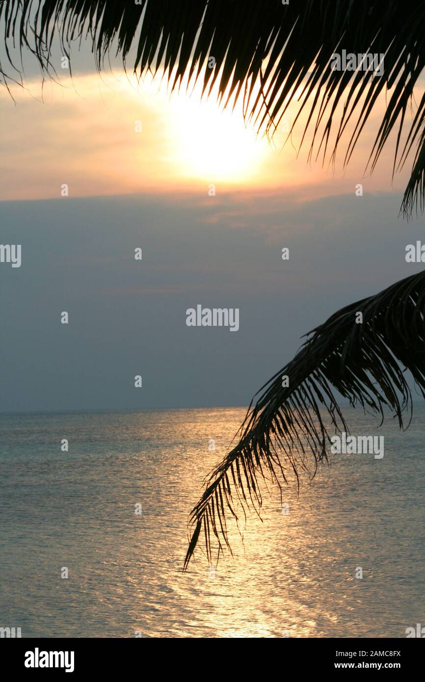 Beautiful sunset above the sea at Koh Phangan, Thailand Stock Photo - Alamy
