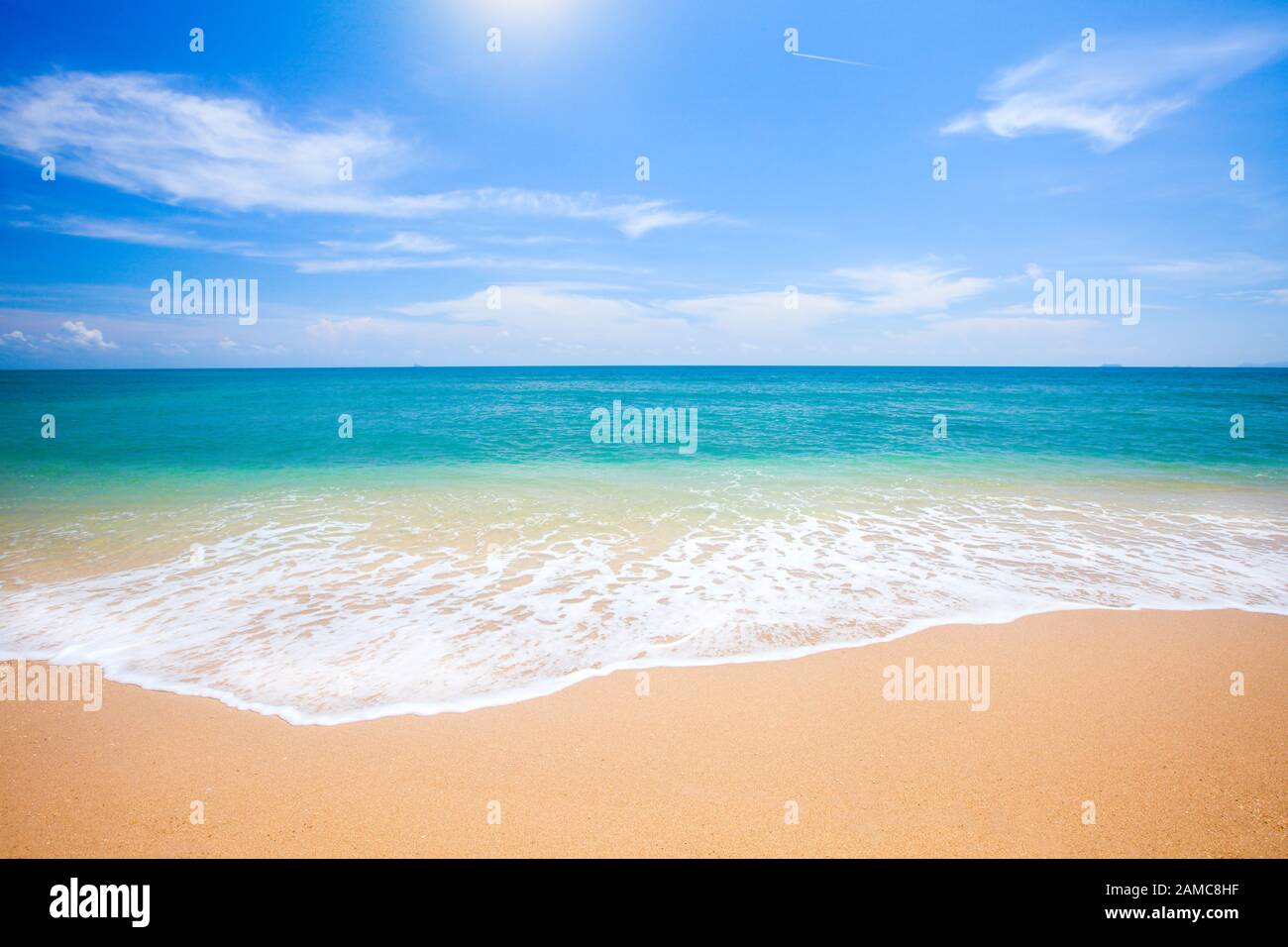 beautiful beach and tropical sea Stock Photo - Alamy