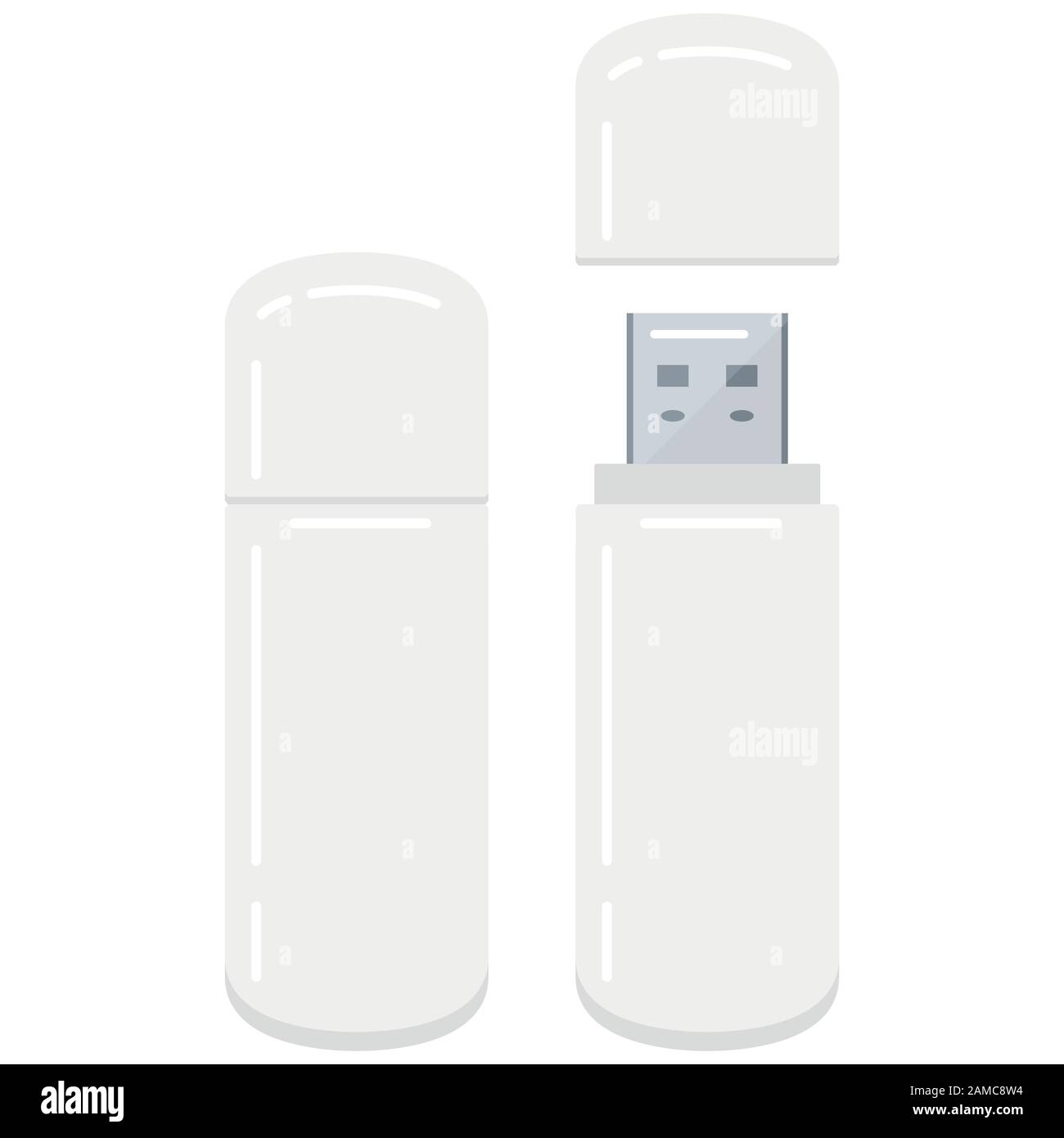 Usb flash drive icon isolated on white background in flat style Stock ...