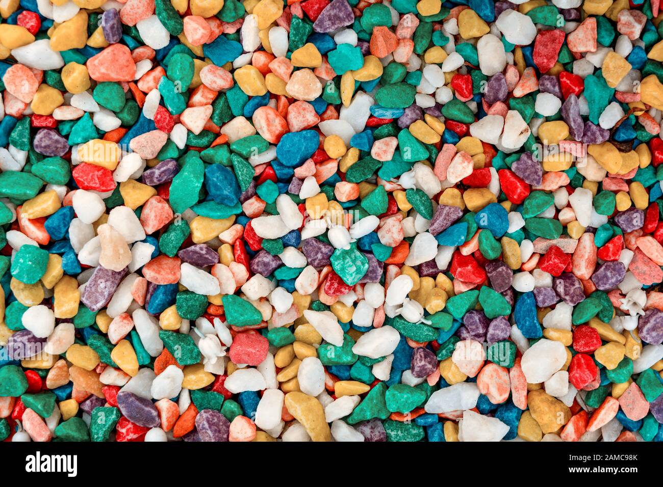 Vibrant colorful marble fine gravel. Simple stone background with ...