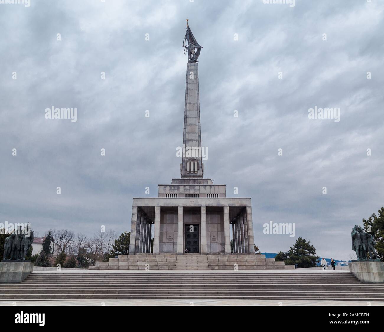 Slavin memorial monument and military cemetery in Bratislava seen in ...