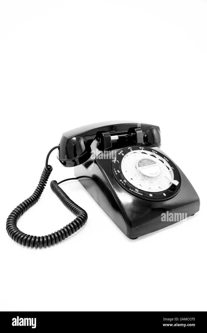 Modern replica dial type telephone Stock Photo - Alamy