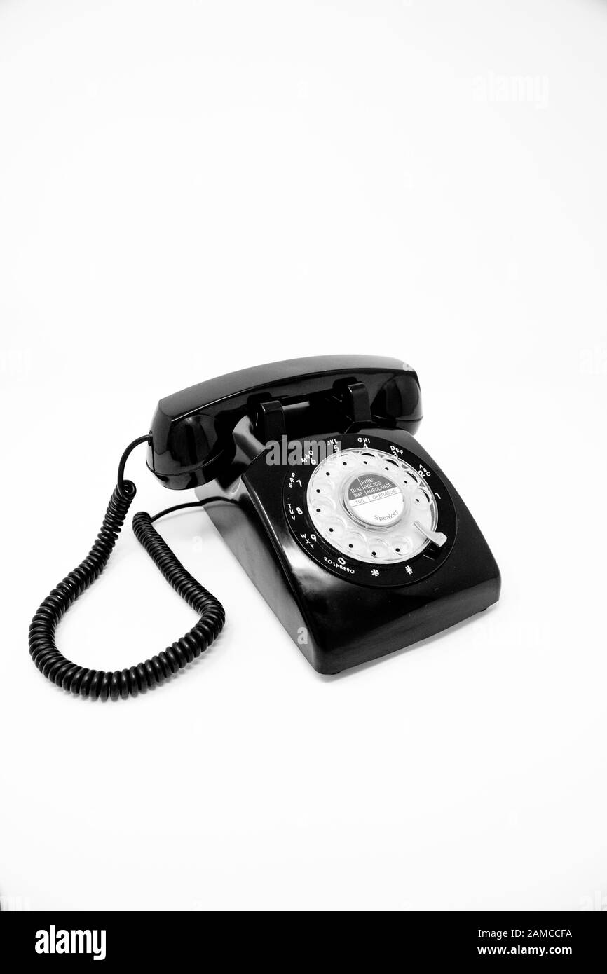 Modern replica dial type telephone Stock Photo - Alamy