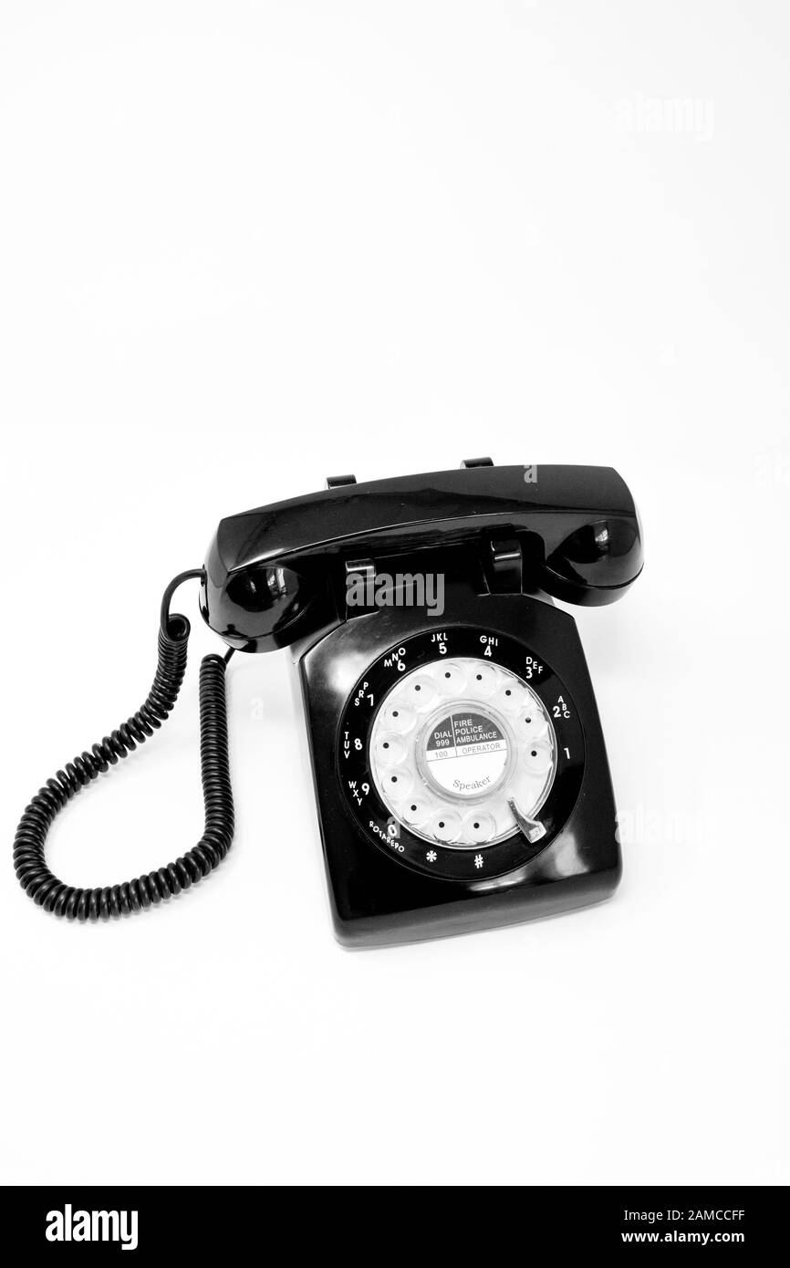 Modern replica dial type telephone Stock Photo - Alamy