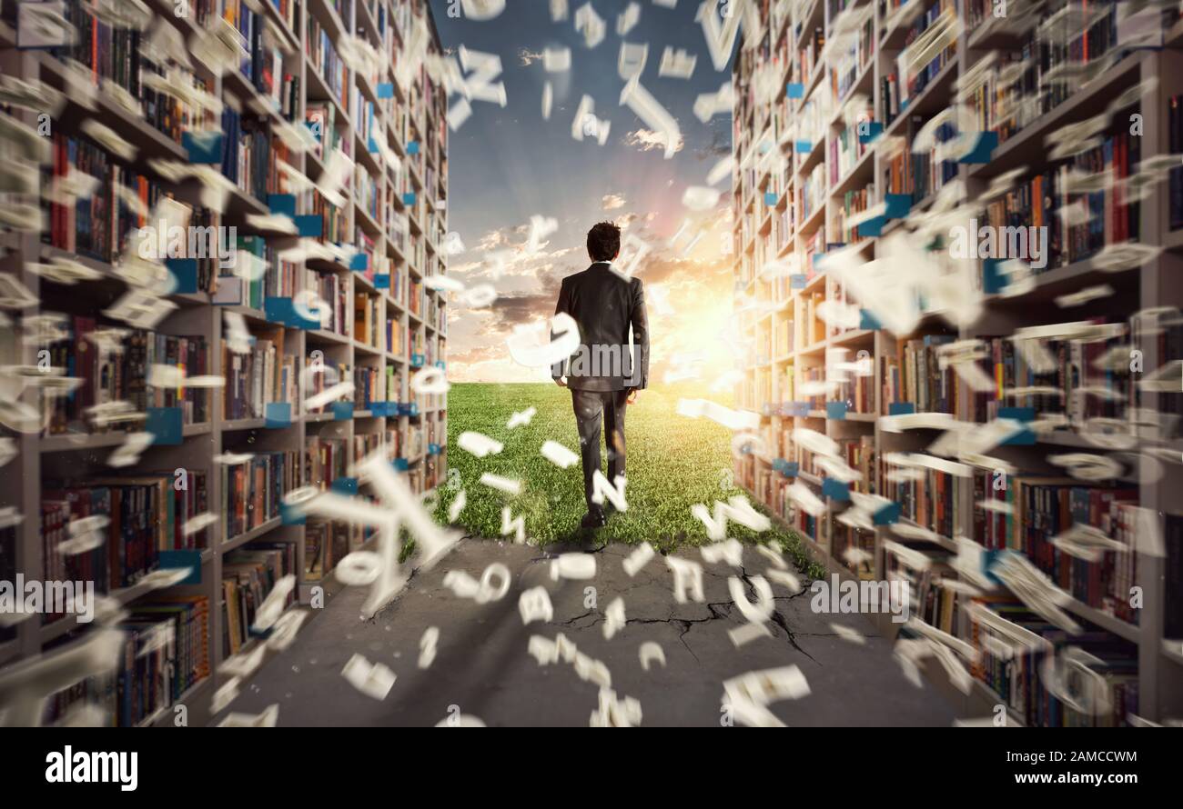 New hidden world behind the library. Books open the mind for ...