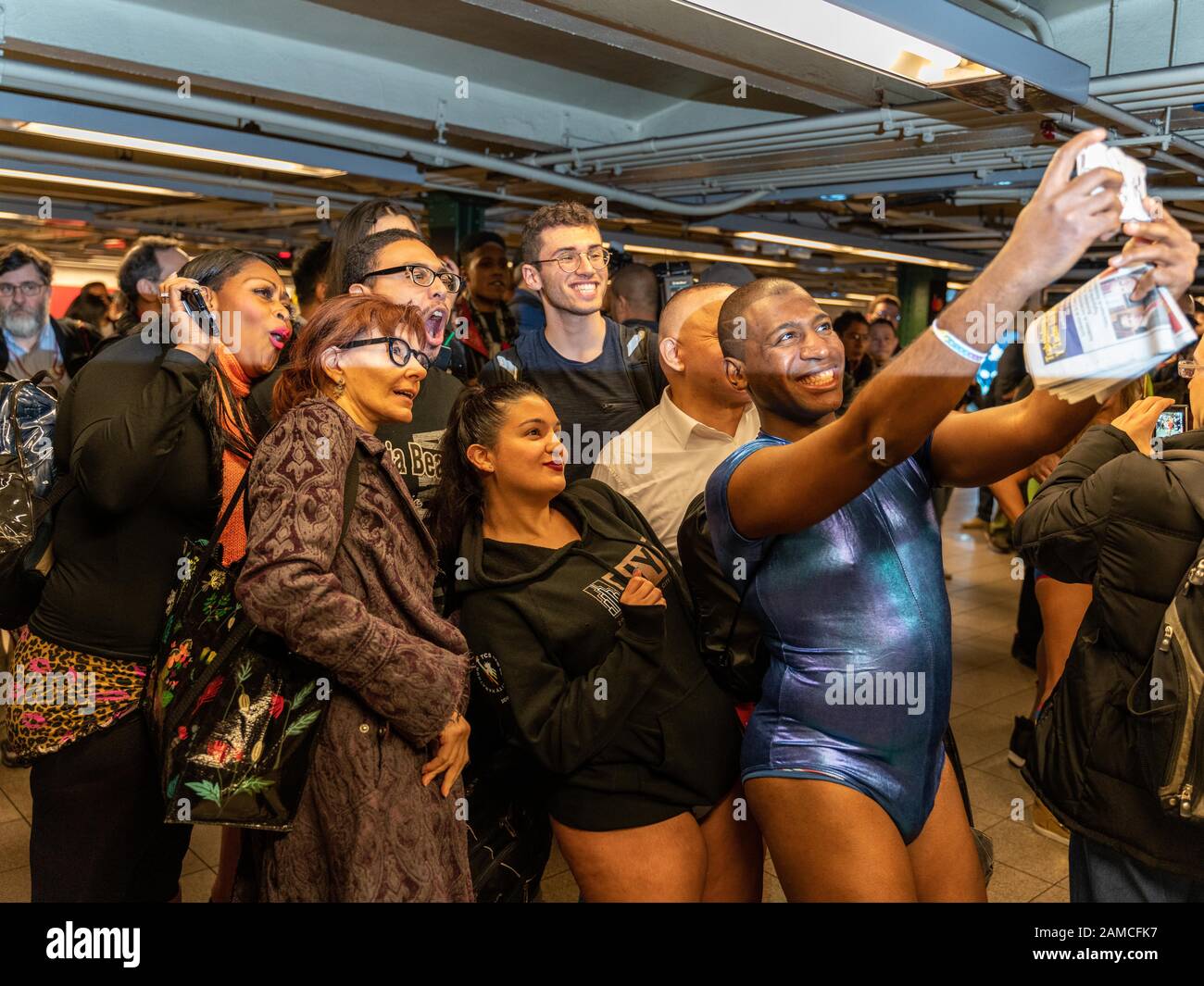 No pants subway ride new york hi-res stock photography and images - Alamy