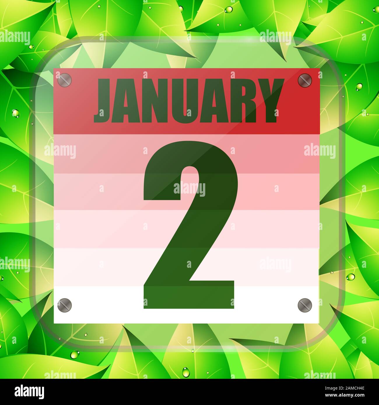 January 2 icon. For planning important day. Banner for holidays and ...