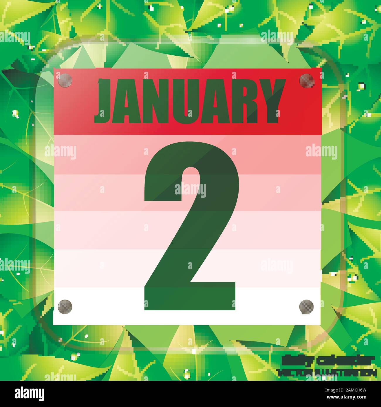 January 2 icon. For planning important day. Banner for holidays and ...