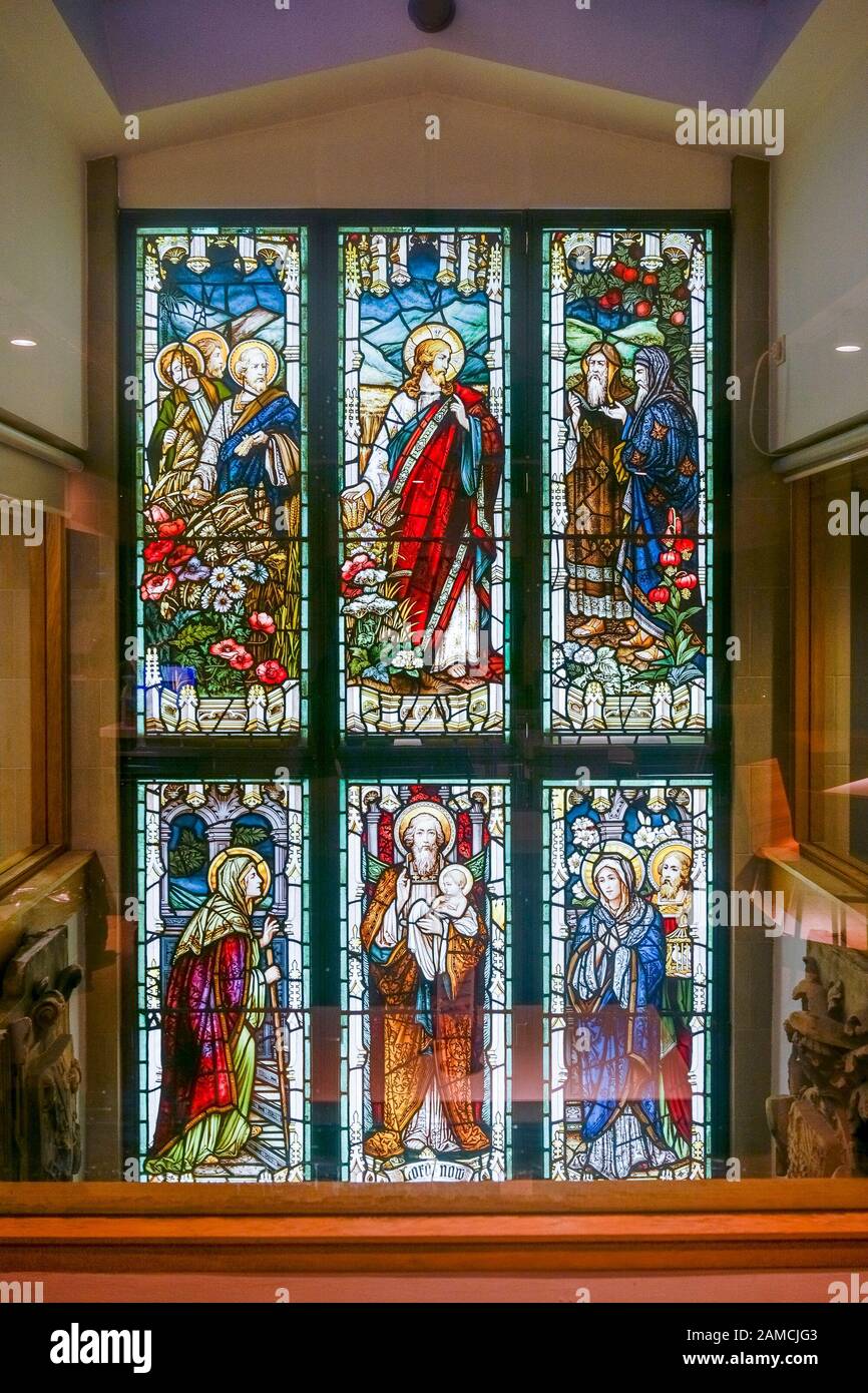 Stained glass window, Sheffield Cathedral, Sheffield, Yorkshire ...