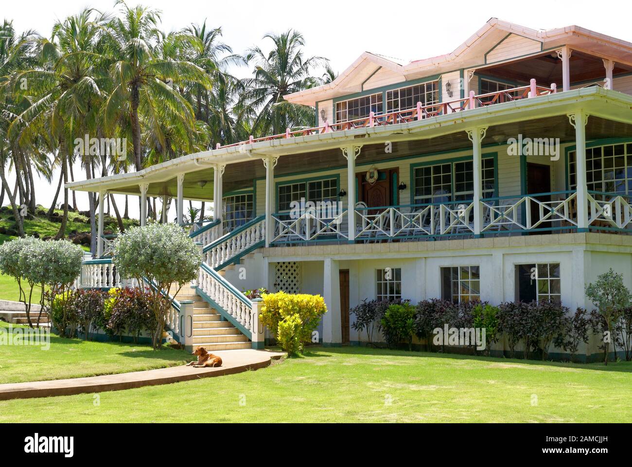 Caribbean style wooden house veranda hi-res stock photography and ...