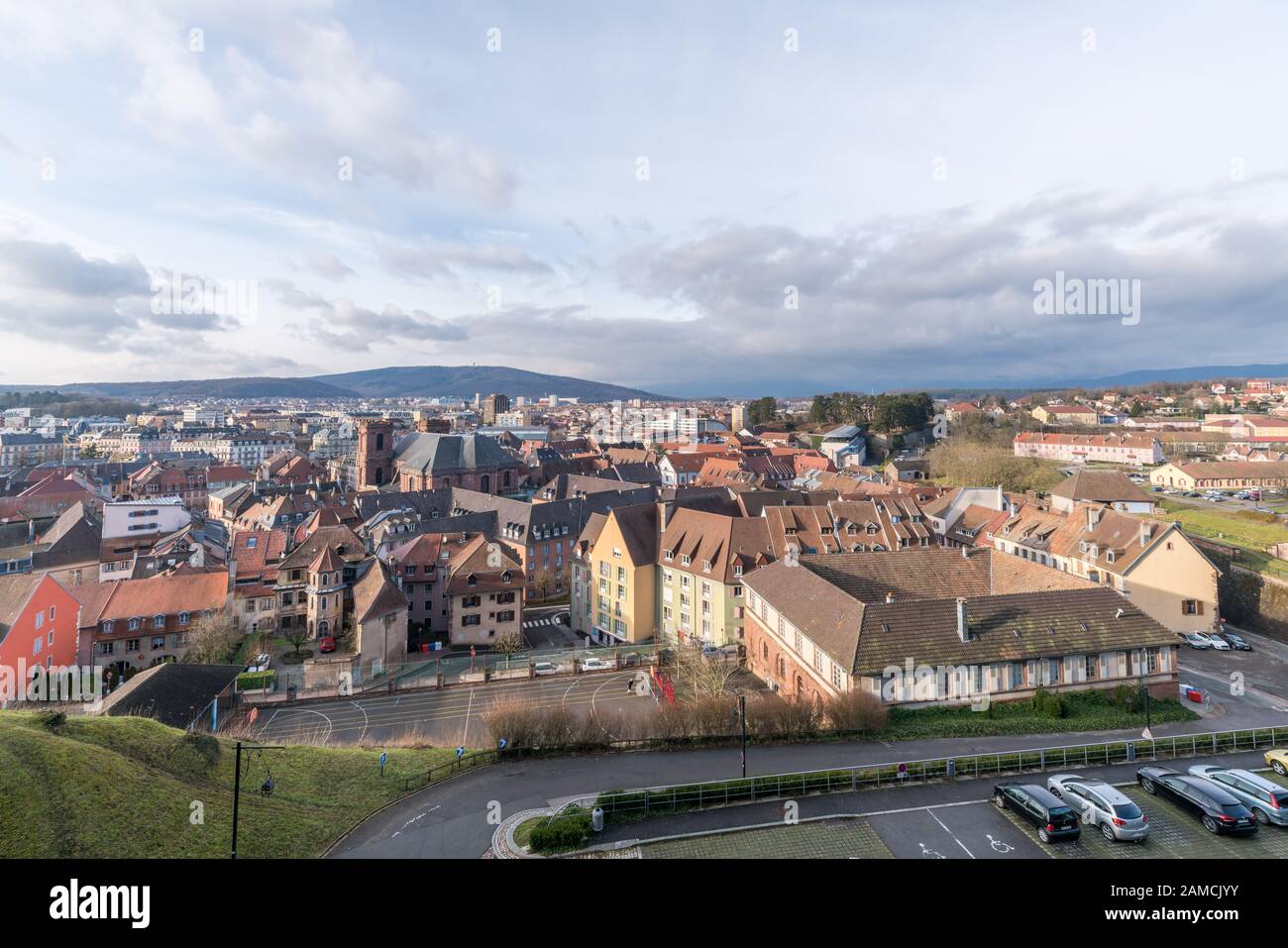 Aerial view of Belfort Cityscape from Belfort Castle Stock Photo - Alamy