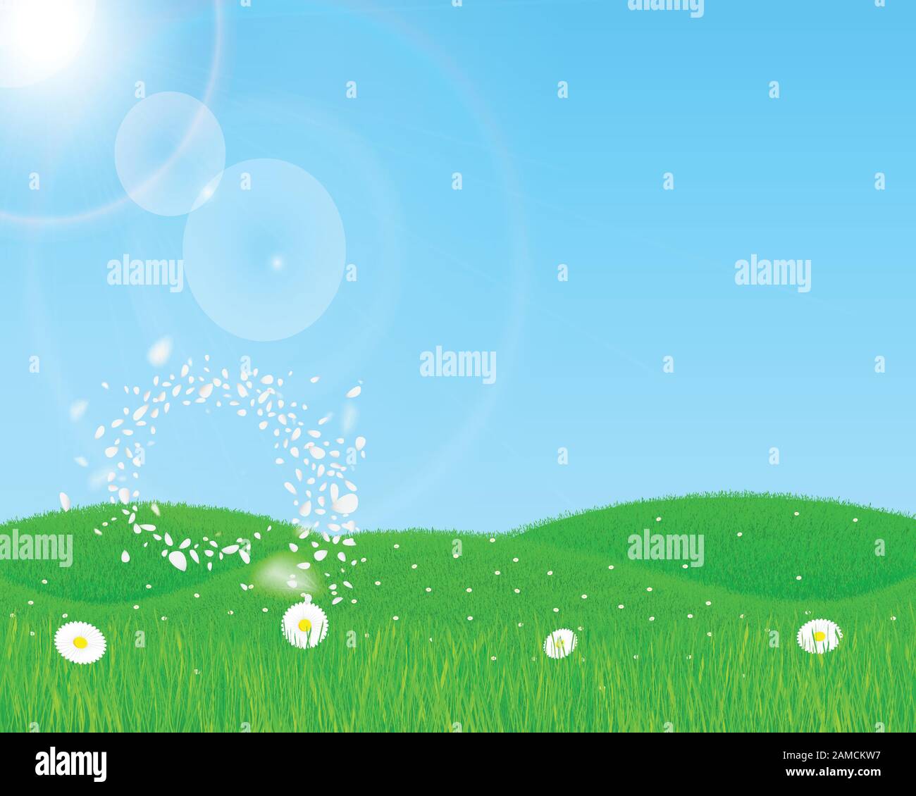 Grass flower background Stock Vector Images - Alamy
