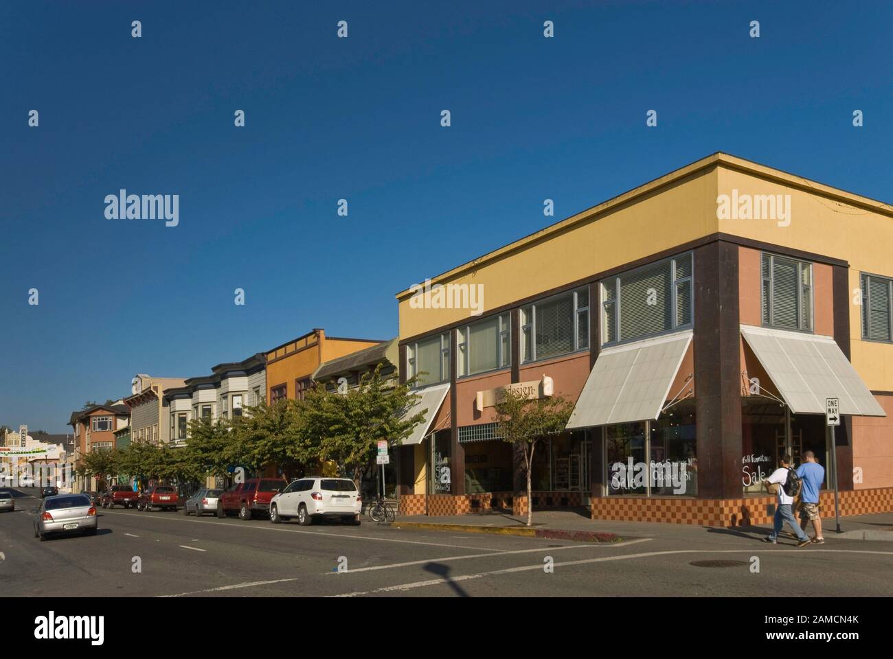 Arcata Plaza in Arcata on Redwood Coast, California, USA Stock Photo ...