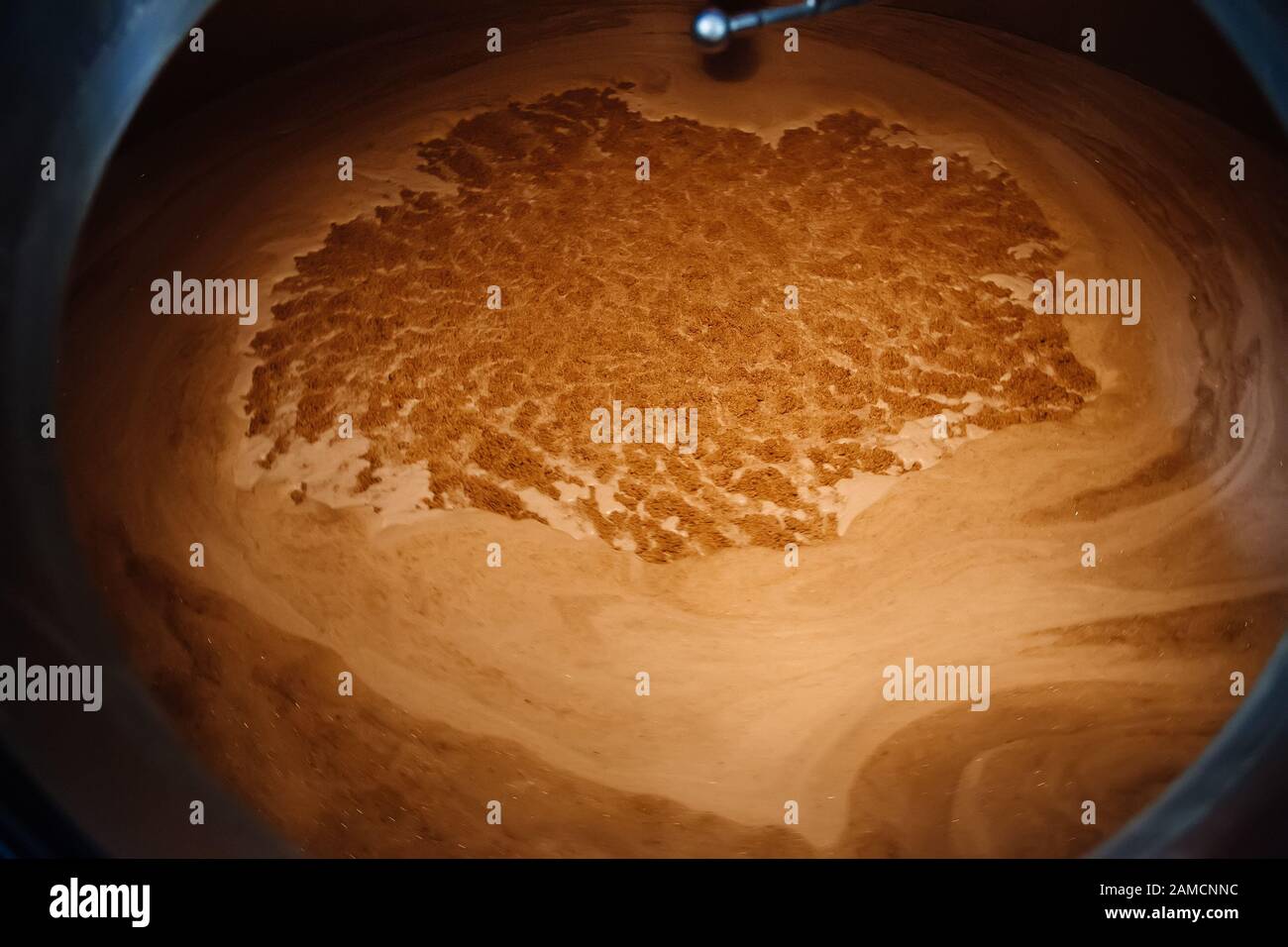 Brewing process inside the vat, close up Stock Photo - Alamy
