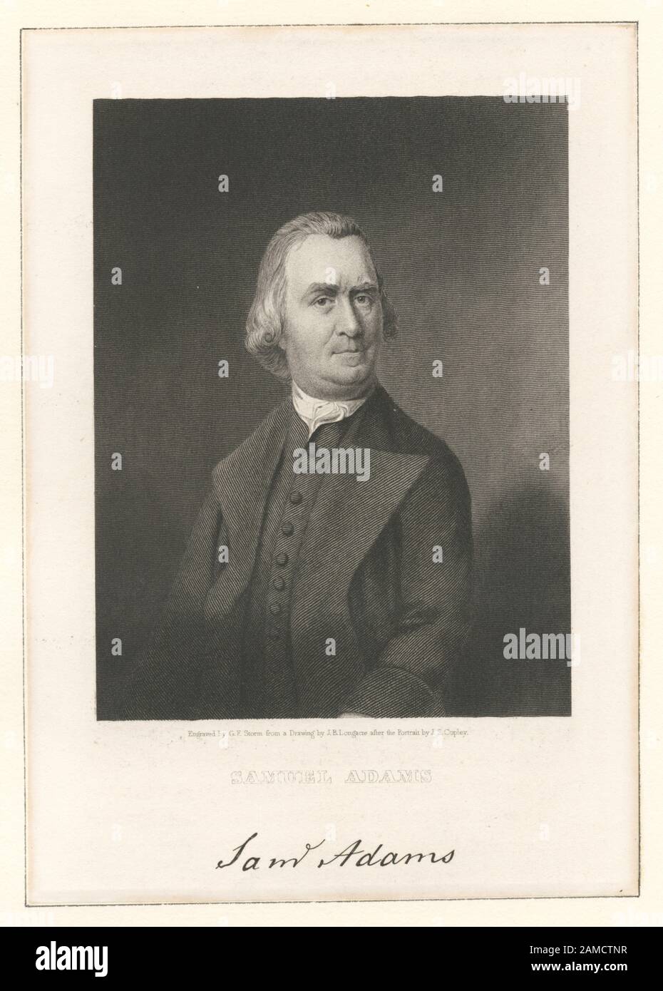 Samuel Adams EM2174 Engraved by G.F. Storm from a drawing by J.B ...