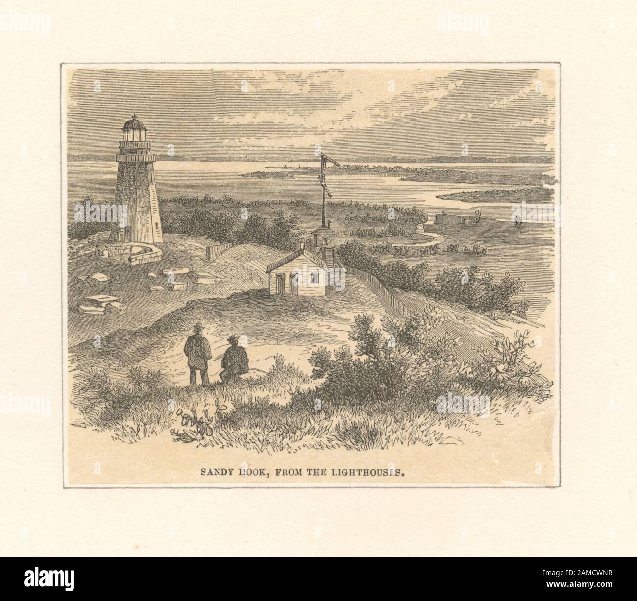 Sandy Hook, from the lighthouses Printmakers include Henry Bryan Hall ...
