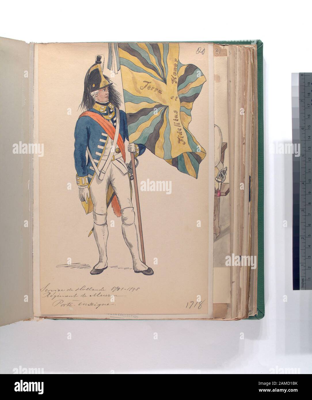 Service de Hollande 1781- 1795, Regiment de Meuron Porte enseigne 1781 ...