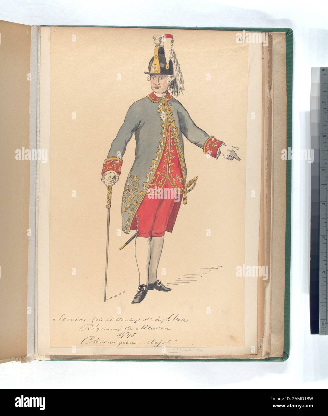 Service (au Holland) d'Infanterie la terre Régiment de Meuron 1795 ...