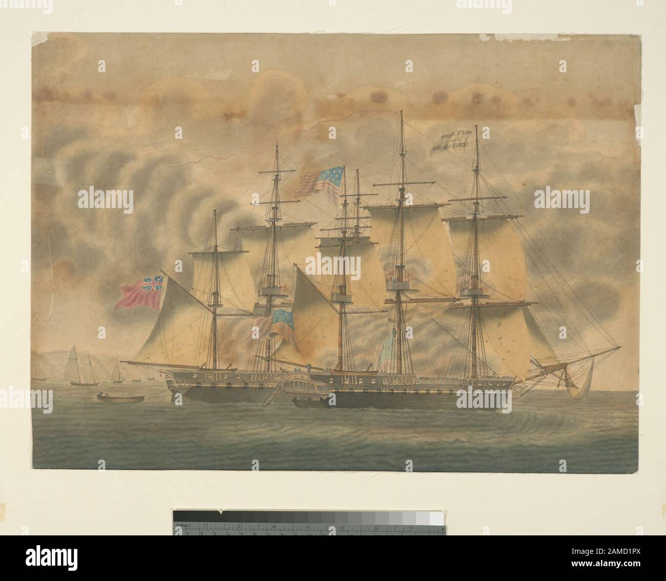 Shannon and Chesapeake Stokes 1813-F-2 Artist is probably Robert Dodd ...