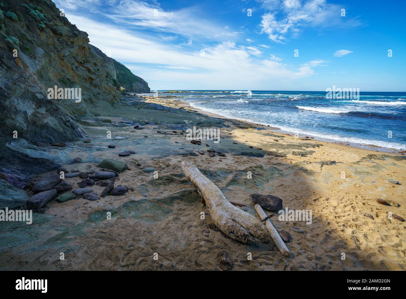 hiking the great ocean walk on wreck beach, victoria in australia Stock ...