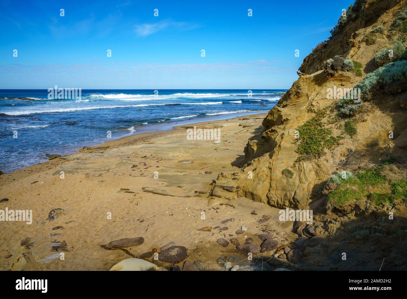 hiking the great ocean walk on wreck beach, victoria in australia Stock ...