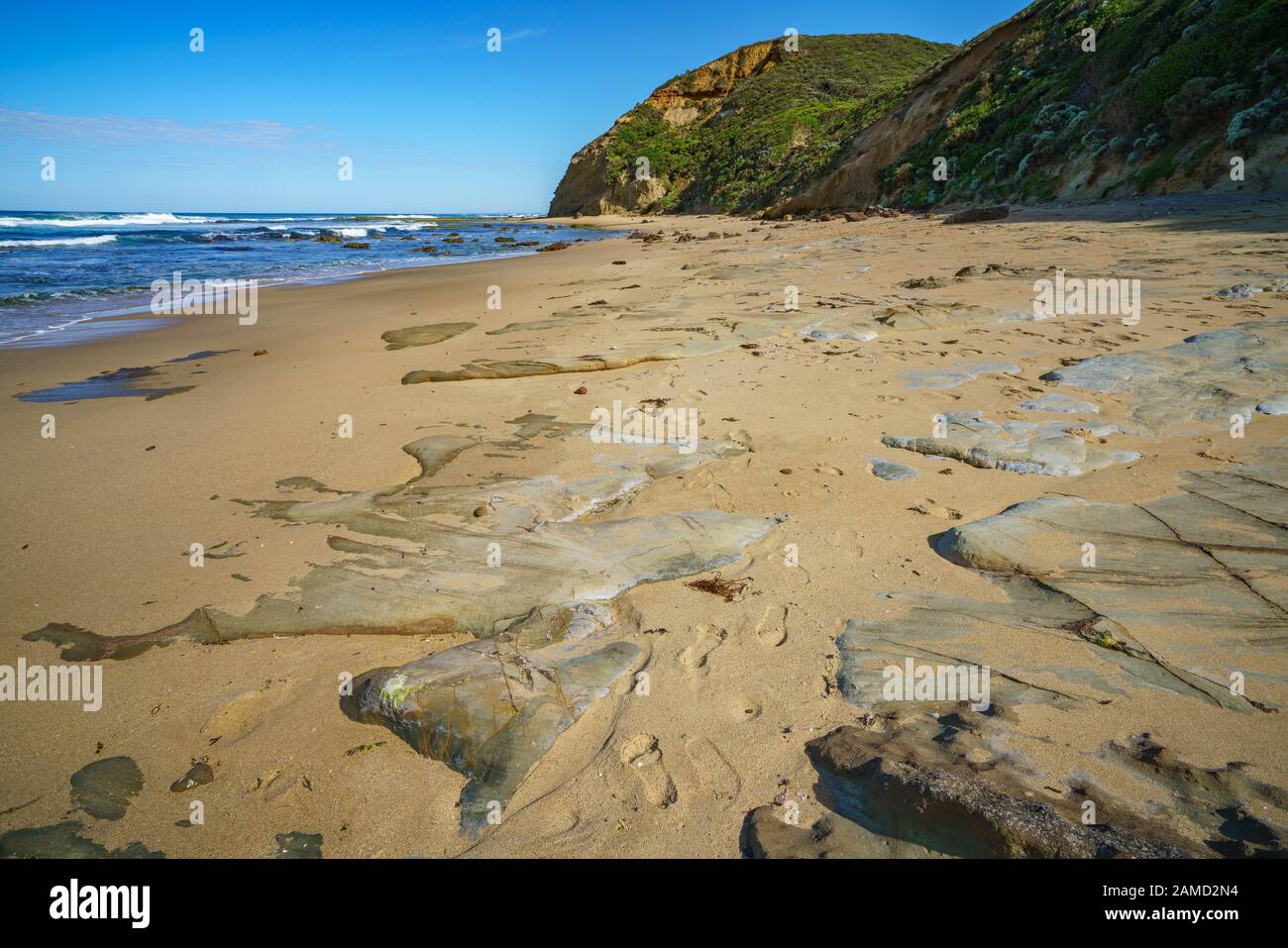 hiking the great ocean walk on wreck beach, victoria in australia Stock ...