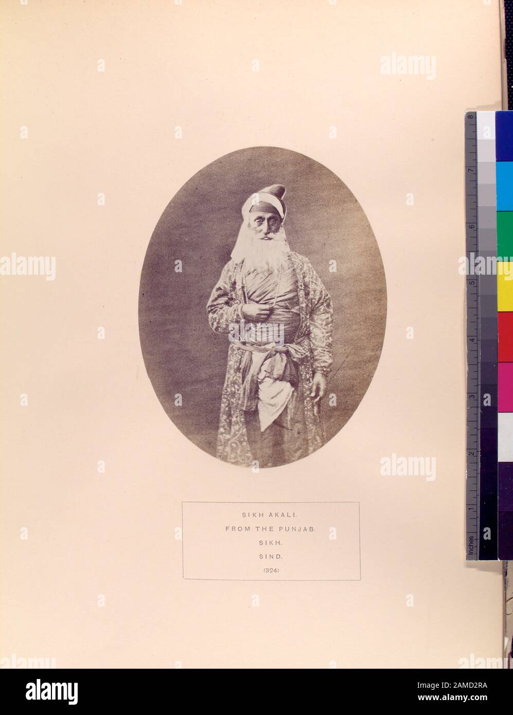 Sikh Akali, from the Punjab, Sikh, Sind Caption box printed on mount ...