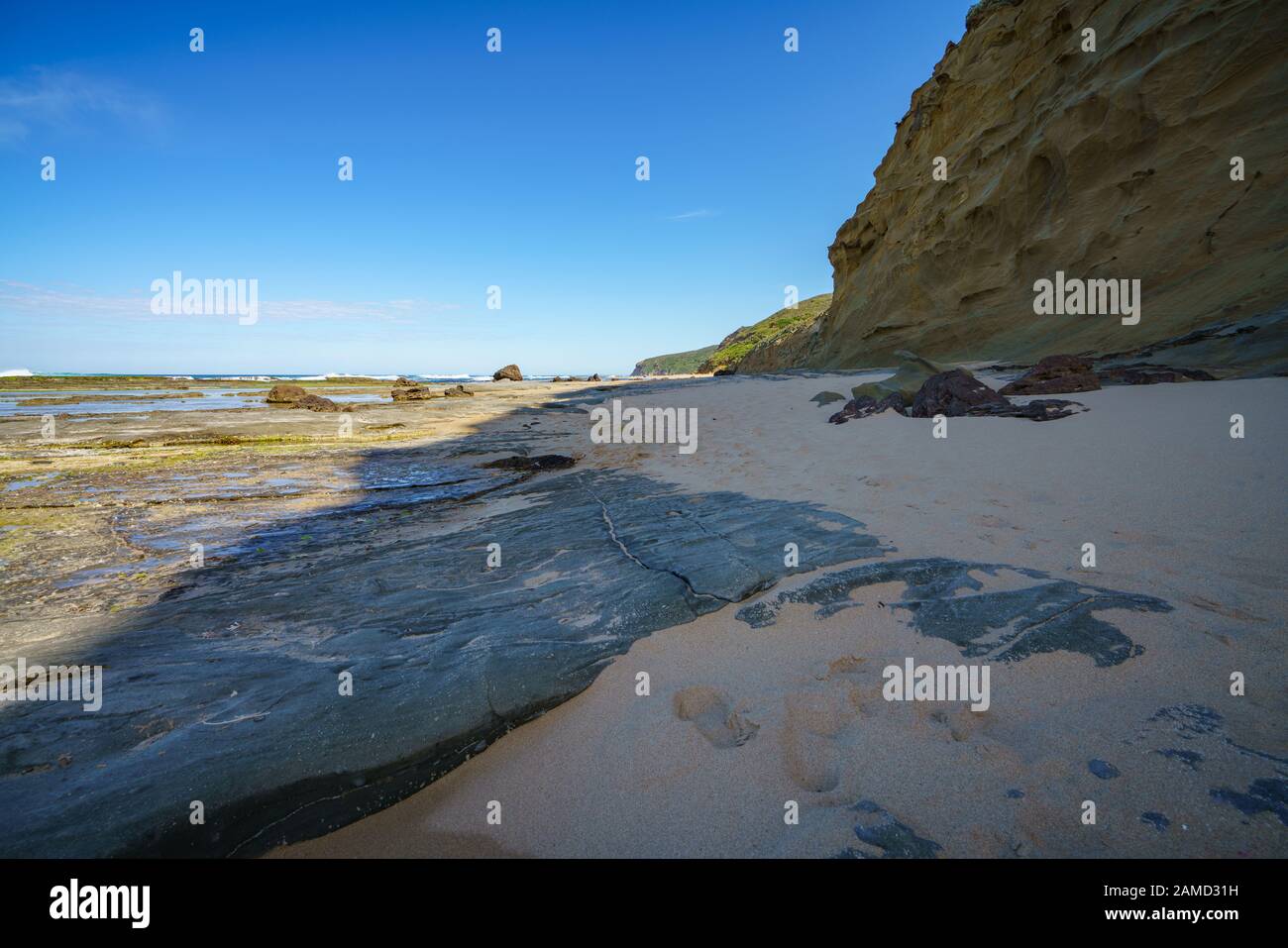 hiking the great ocean walk on wreck beach, victoria in australia Stock ...